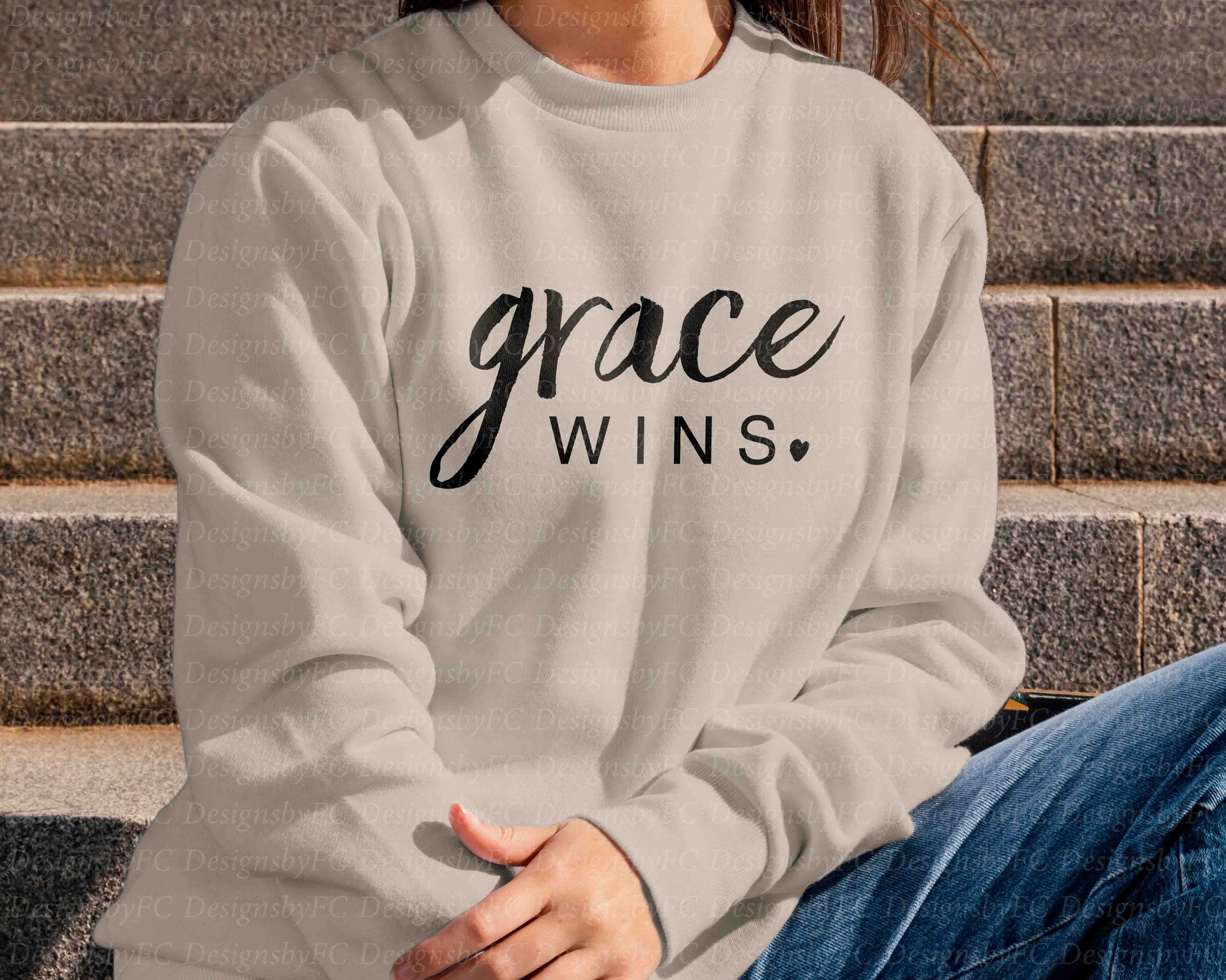 Grace Wins SVG, Christian SVG, Jesus Svg, Cricut, and Silhouette Cut ...