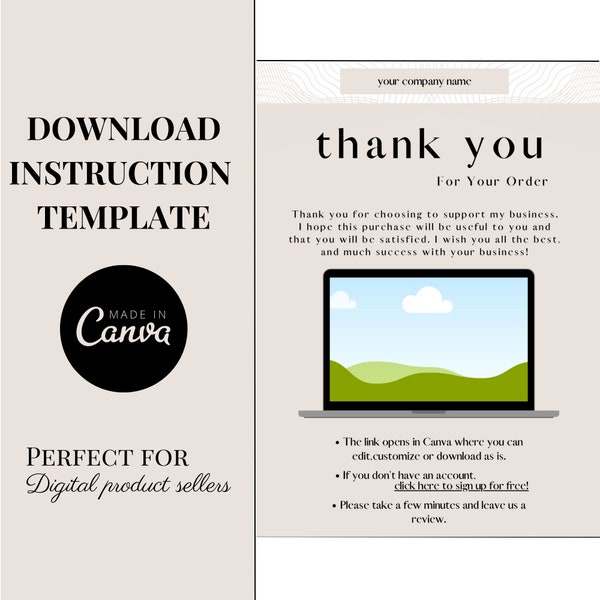 Canva Template Instructions Template - Etsy
