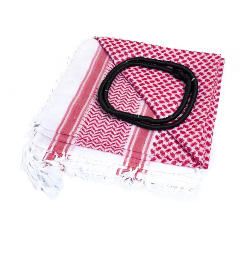 Saudi Arabia Style Arafat Scarf Kefiyyeh Shemagh & Agal Arab Islamic ...