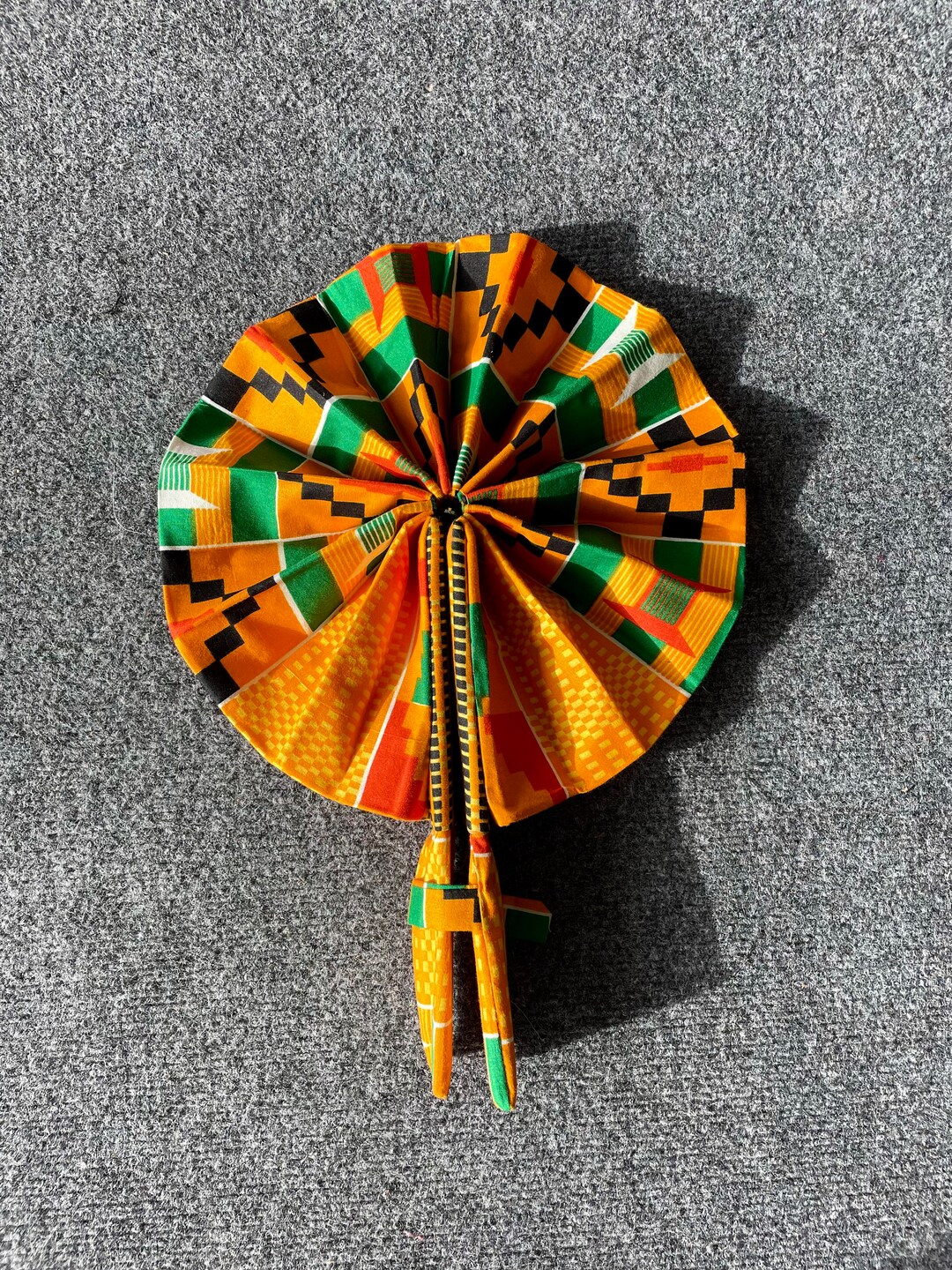 African Kente Fabric Fan African Ankara Kente Fan Wedding Favors of ...