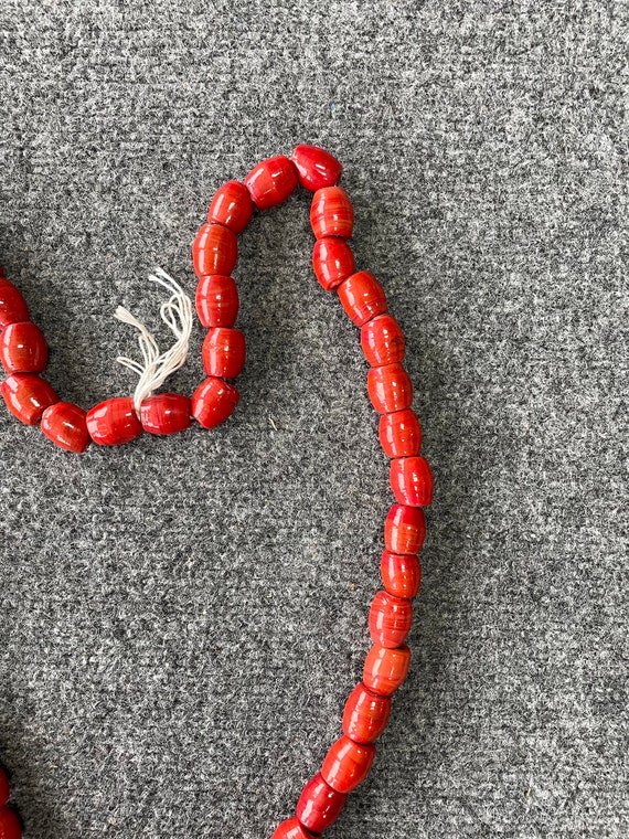 African Real coral beaded necklace coral Stones beads Nigerian Traditional Coral necklace African necklace Wedding necklace Red