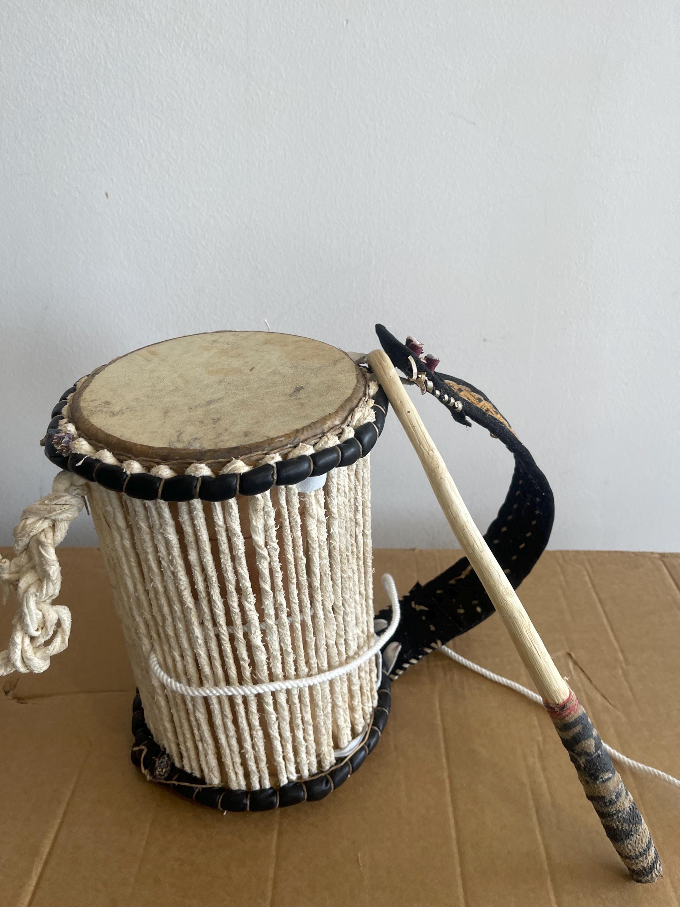 Nigerian Talking Drum Ilu (gan-gan) With Beater Stick - Etsy