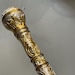 Elegant Walking Stick, Metal Cane,black Cain With White and Gold Handle ...
