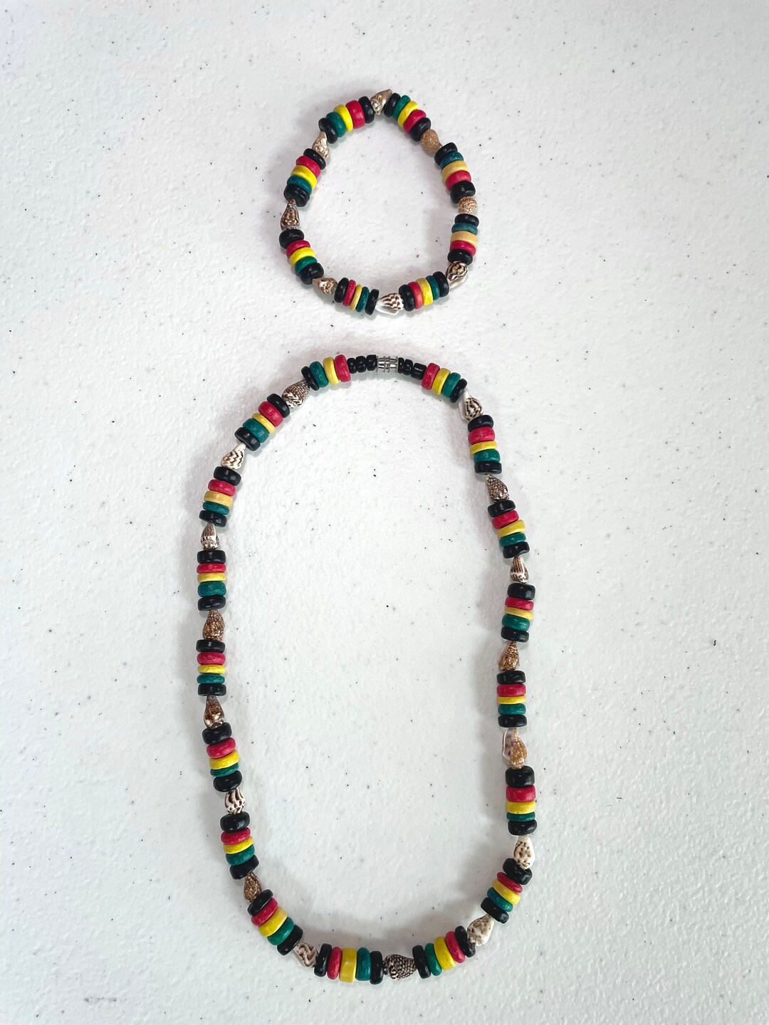 African Shell/wooden Beads Necklace & Bracelet - Etsy