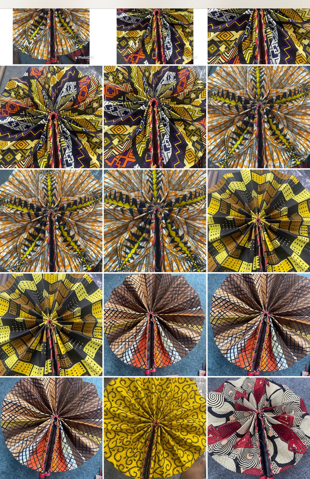 African Kente Fabric Fan African Ankara Kente Fan Wedding Favors of ...