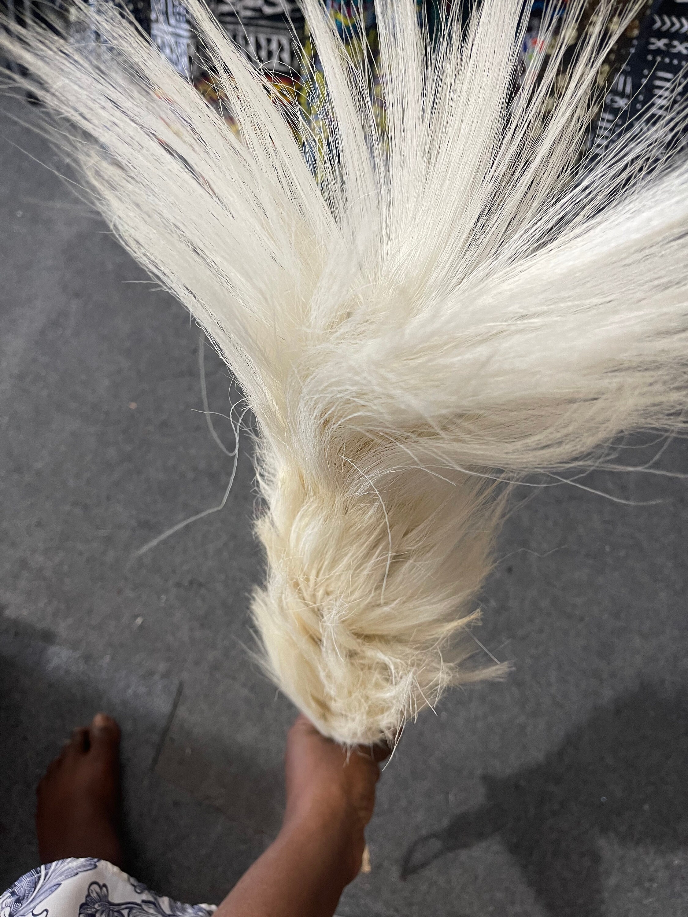 African WHITE Beaded Irukere Horse Tail - Etsy