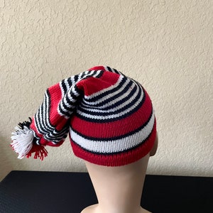 Traditional Isiagu Knitted Igbo Hat Red White Striped Wool Hat Regular ...