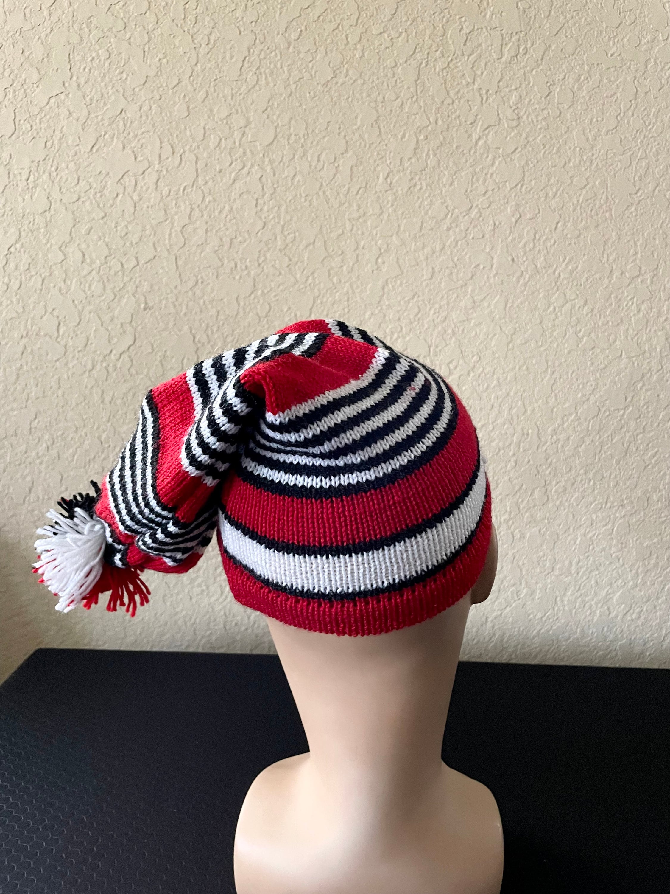 Traditional Isiagu Knitted Igbo Hat Red White Striped Wool Hat Regular ...