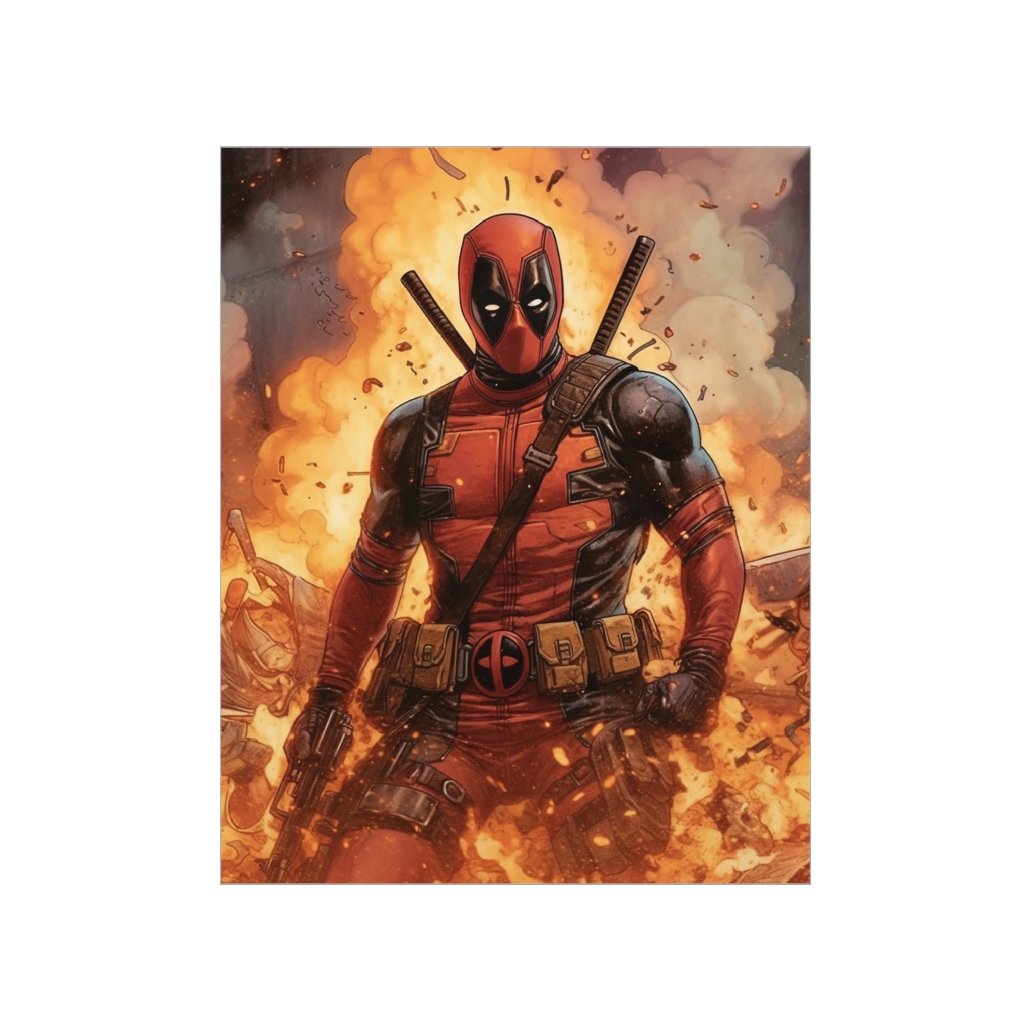 Deadpool Comics Home Decor, Winston Wilson, Large Deadpool Poster ...