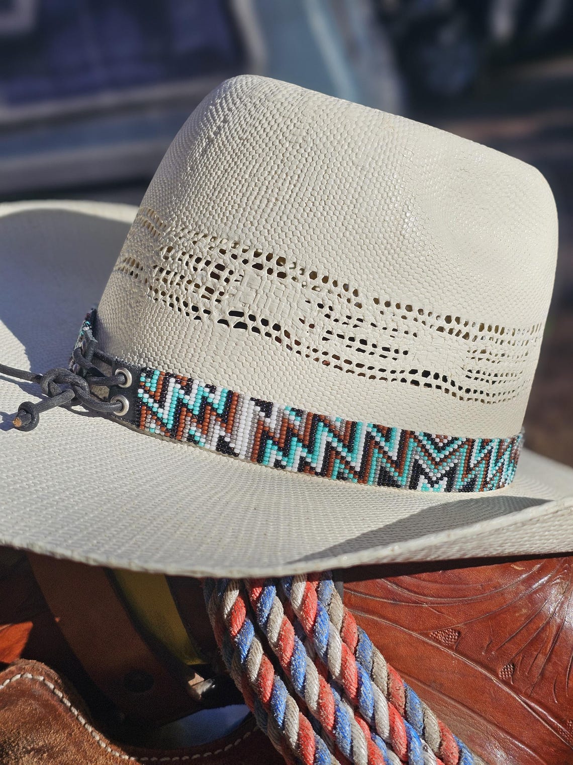 Apache Star Beaded Hatband - Etsy