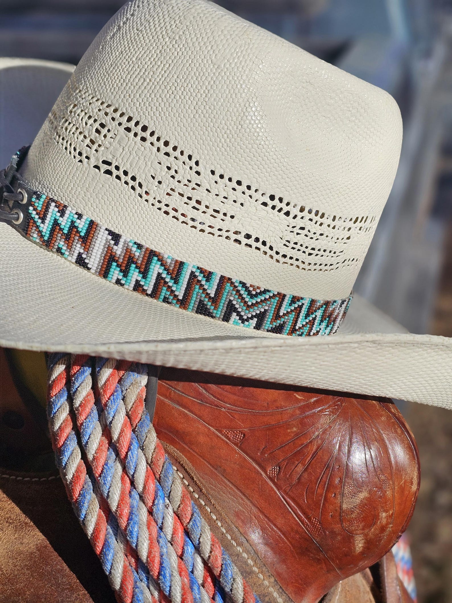 Apache Star Beaded Hatband - Etsy