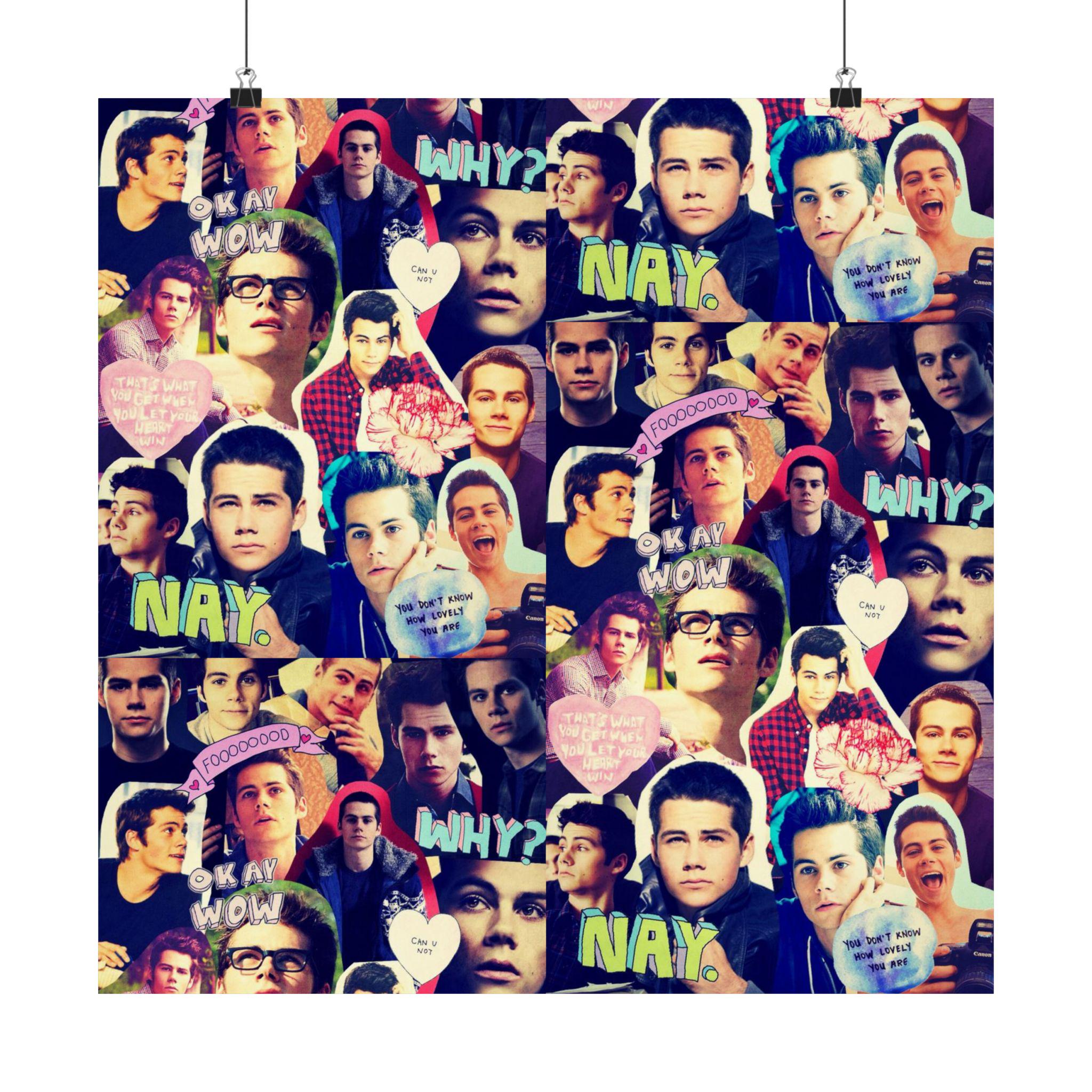Dylan O'brien Collage Poster, Matte Vertical Wall Art, Teen Wolf Actor ...