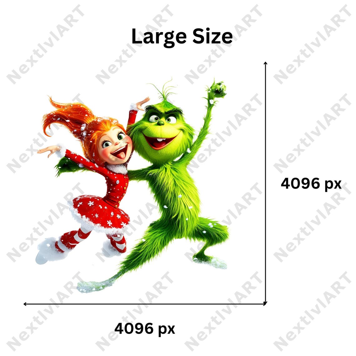 Christmas Grinch Clipart, Winter Grinch PNG, Xmas Grinch Digital ...