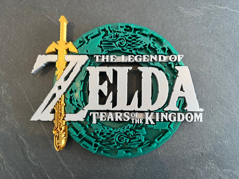 The Legend of Zelda: Tears of the Kingdom Logo 3D Printed (multi-color ...