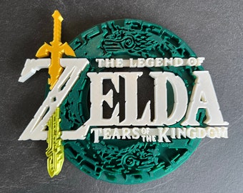The Legend of Zelda: Tears of the Kingdom Logo 3D Printed multi-color ...