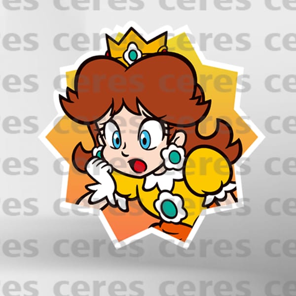 Princess Daisy Super Mario Svg - Etsy Finland