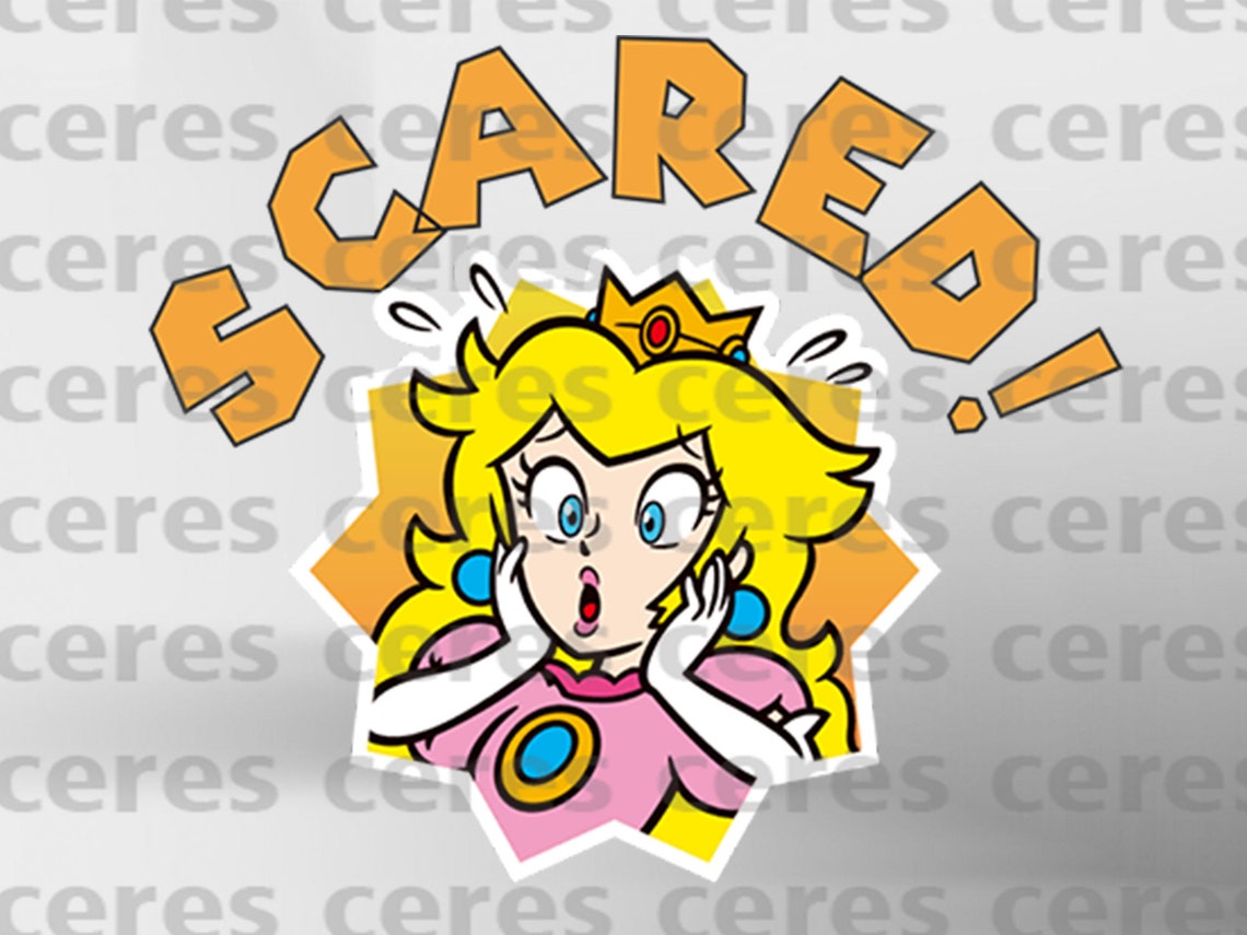 Princess Peach ''scared'' Png Princess Peach - Etsy