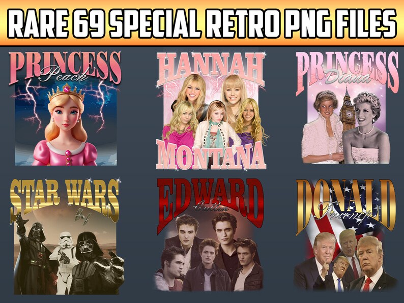 Retro Special Design Bundle, Vintage Design PNG, Y2k Bundle, Retro Rap ...