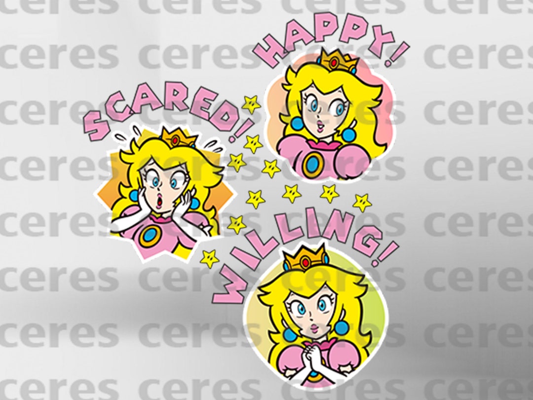 Princess Peach ''scared'' - Etsy