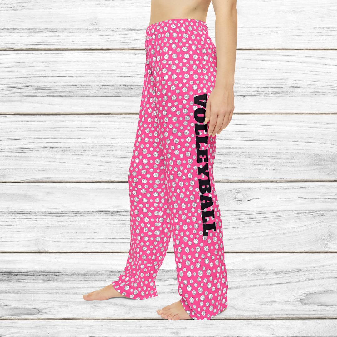 Volleyball Gifts, Girls Volleyball Gifts, Pajama Pants, Purple Pink ...