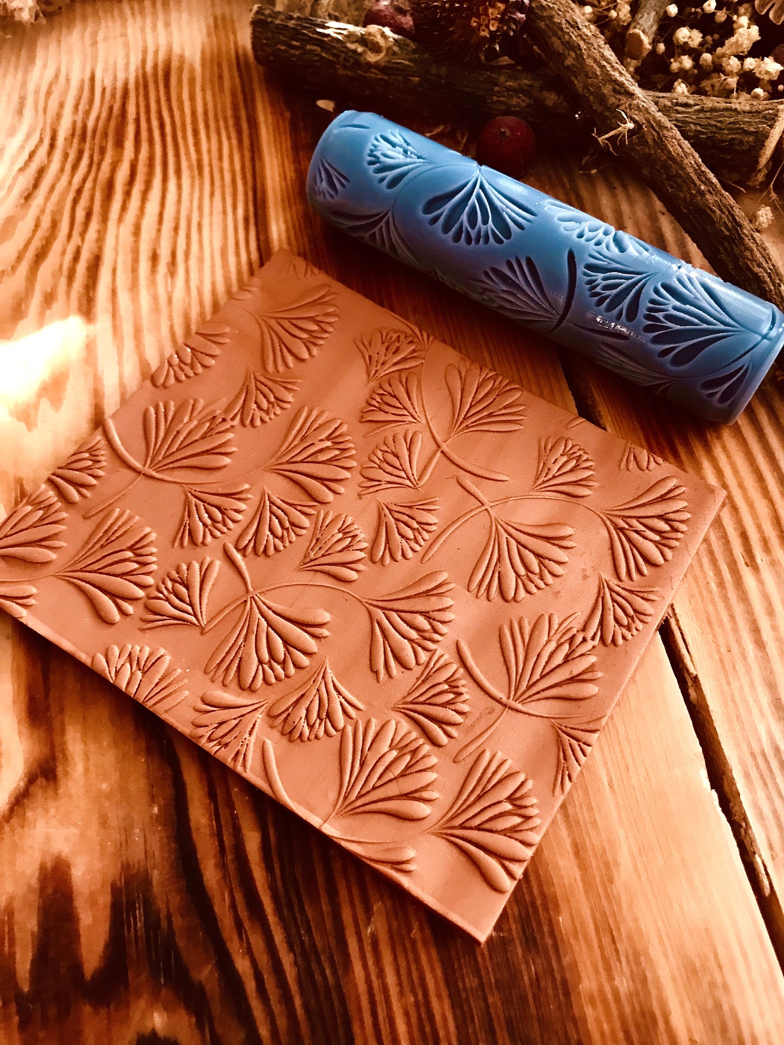 Chrysanthemums Pattern Texture Roller STL File for 3D Printing, Polymer ...