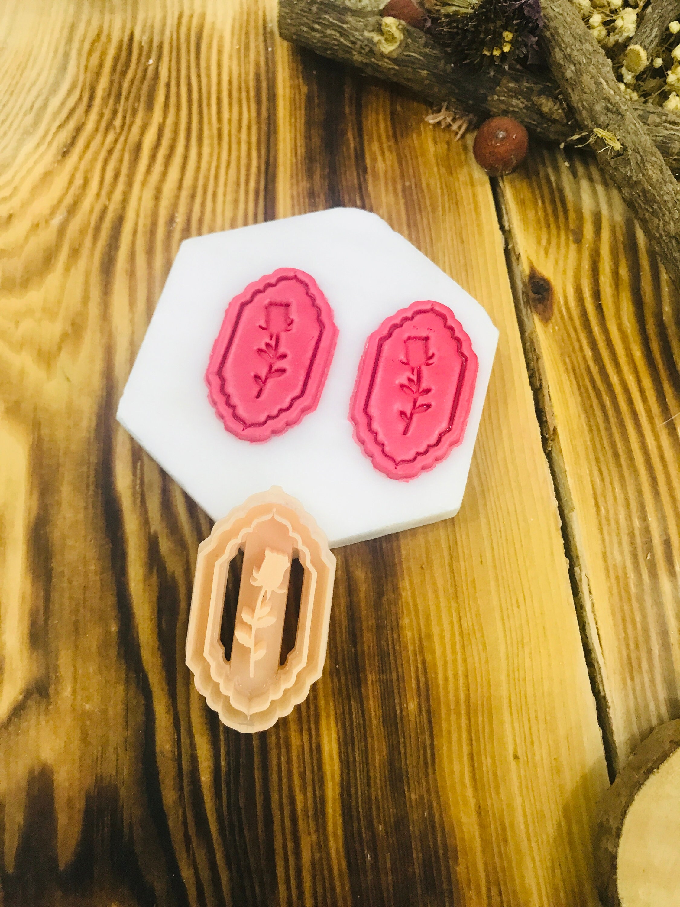 Vintage Rose Pattern STL File for 3D Printing, Polymer Clay Stamp Stl ...