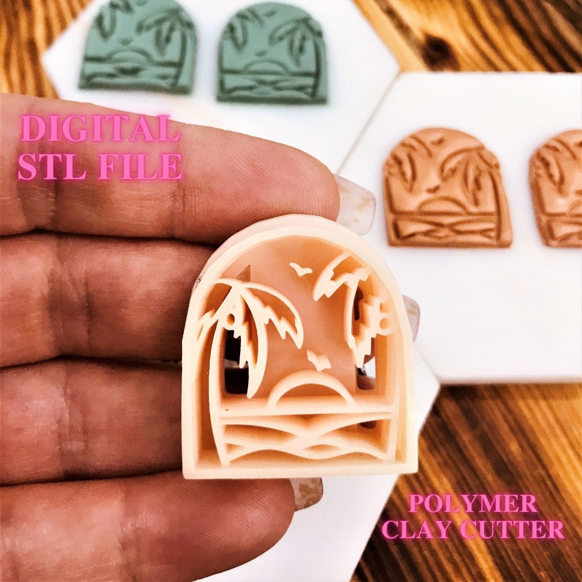 Palm Tree STL File for 3D Printing, Polymer Clay Stamp Stl File, Soap ...