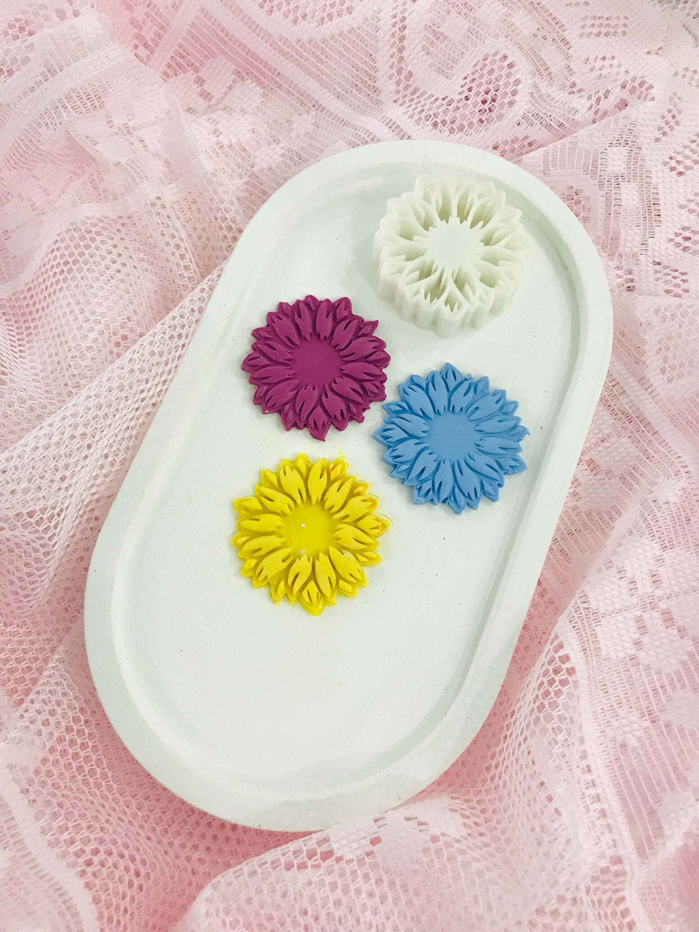 Sunflower Daisy STL File for 3D Printing, Polymer Clay Cutter Stl File ...