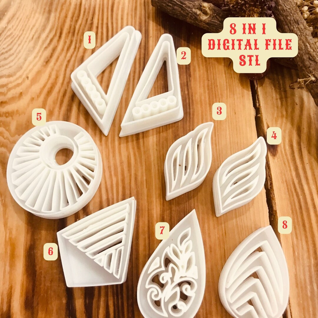 8-in-1 Geometric Clay Cutter Set: 3D Printer STL File (digital Download ...