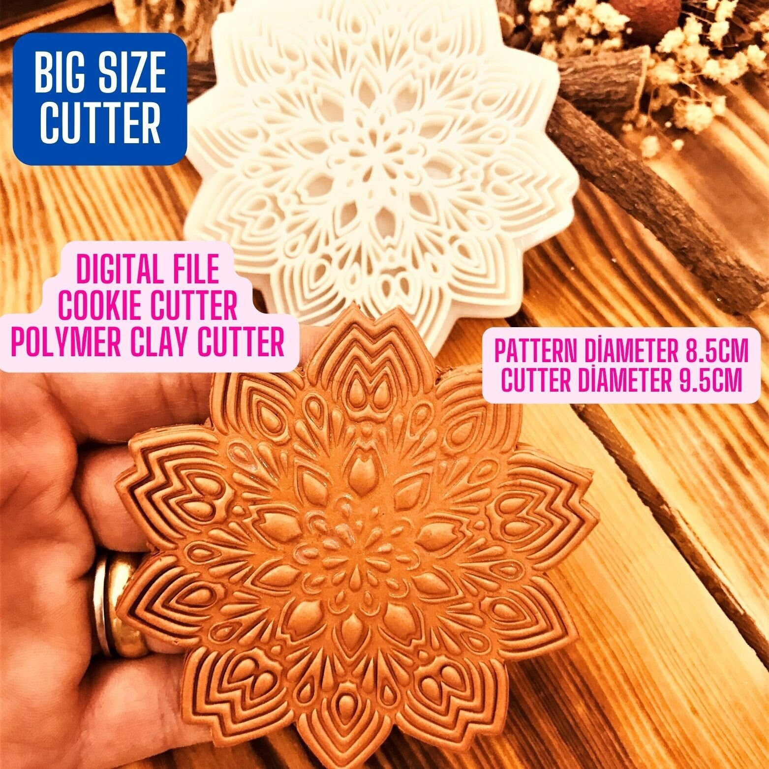 Sunflower Daisy STL File for 3D Printing, Polymer Clay Cutter Stl File ...