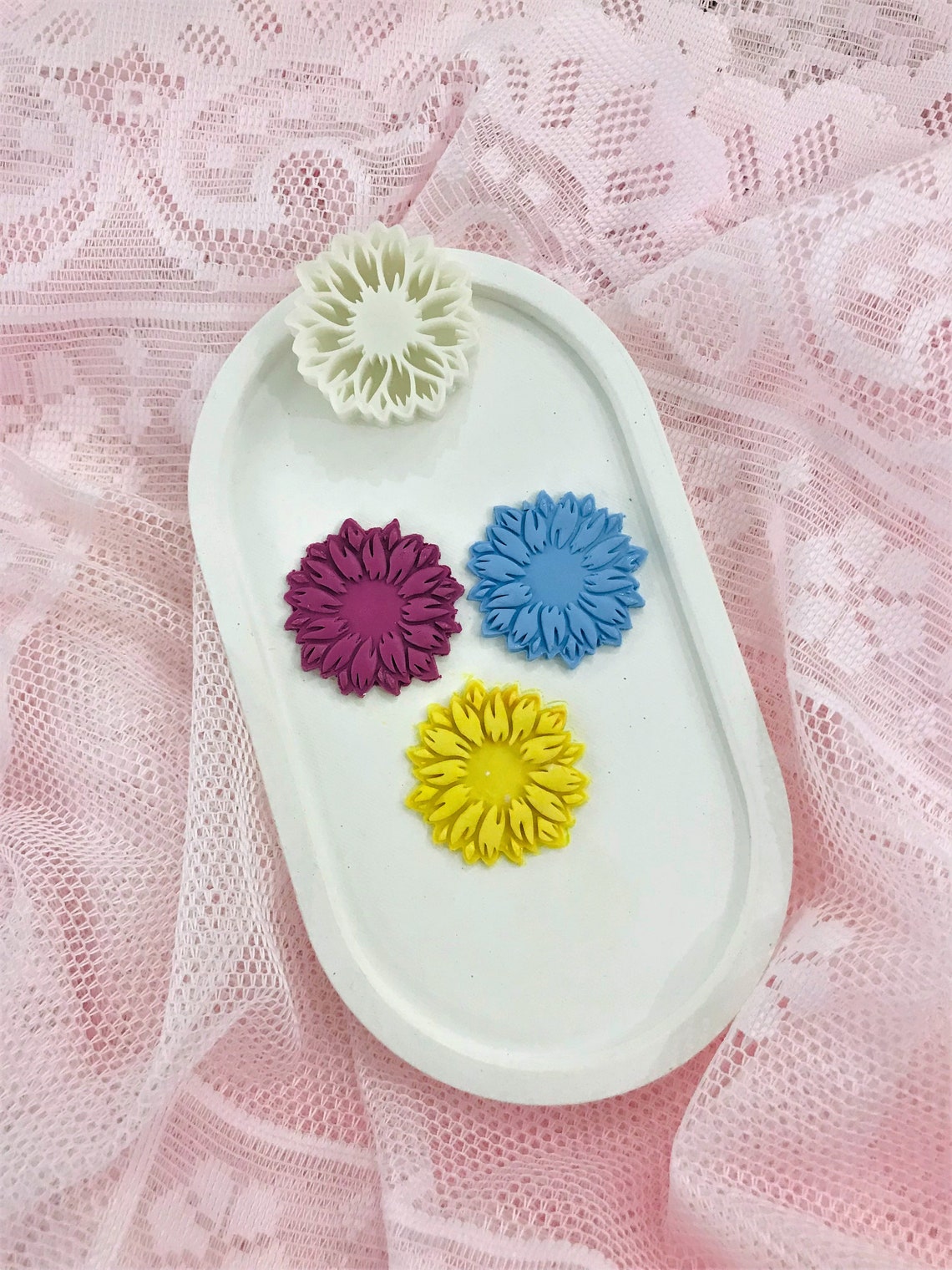 Sunflower Daisy STL File for 3D Printing, Polymer Clay Cutter Stl File ...