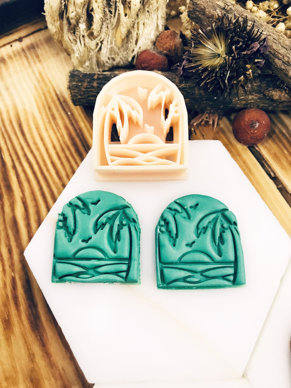Palm Tree STL File for 3D Printing, Polymer Clay Stamp Stl File, Soap ...