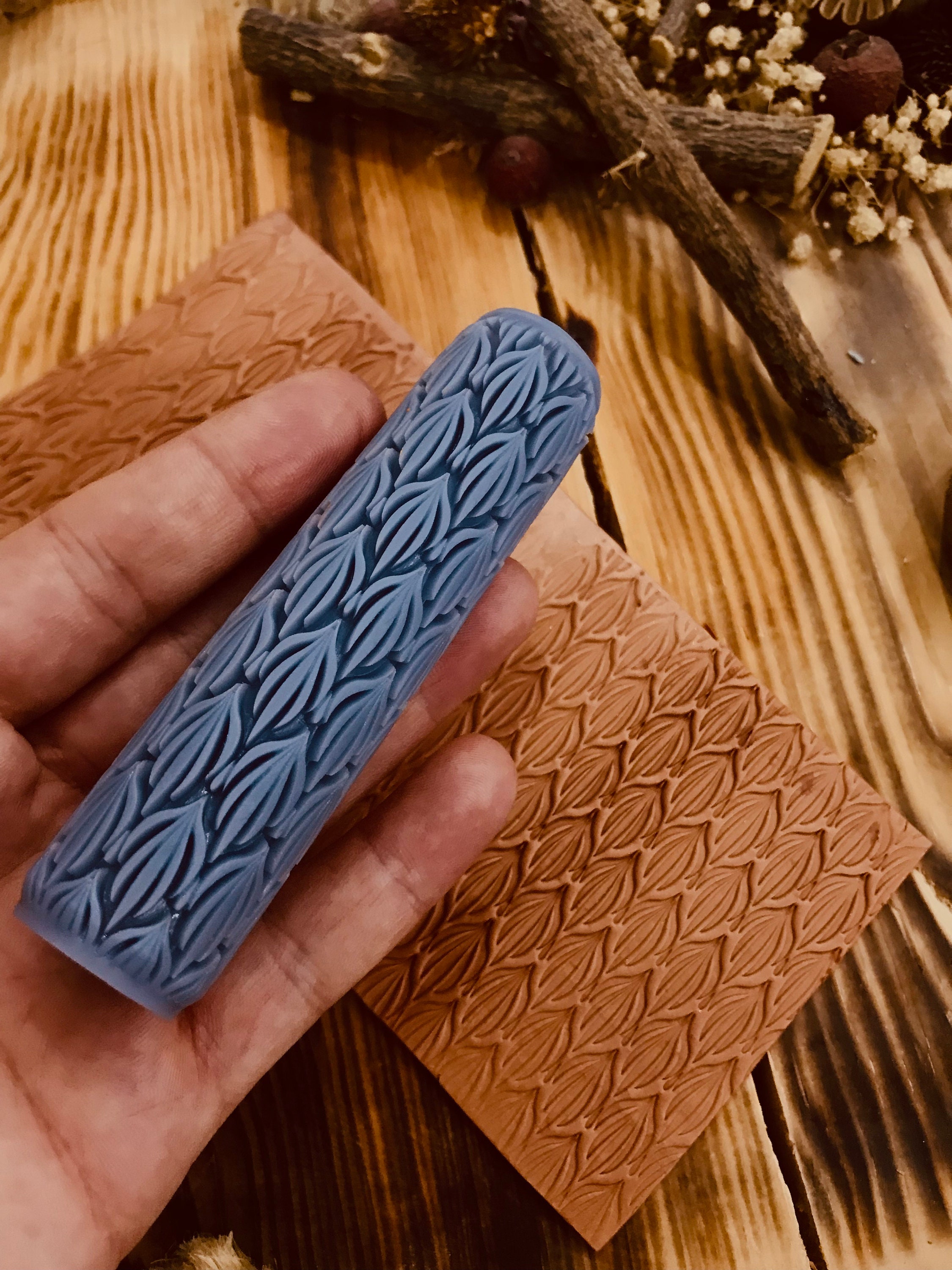 Art Deco Pattern Texture Roller, STL File for 3D Printing, Polymer Clay ...