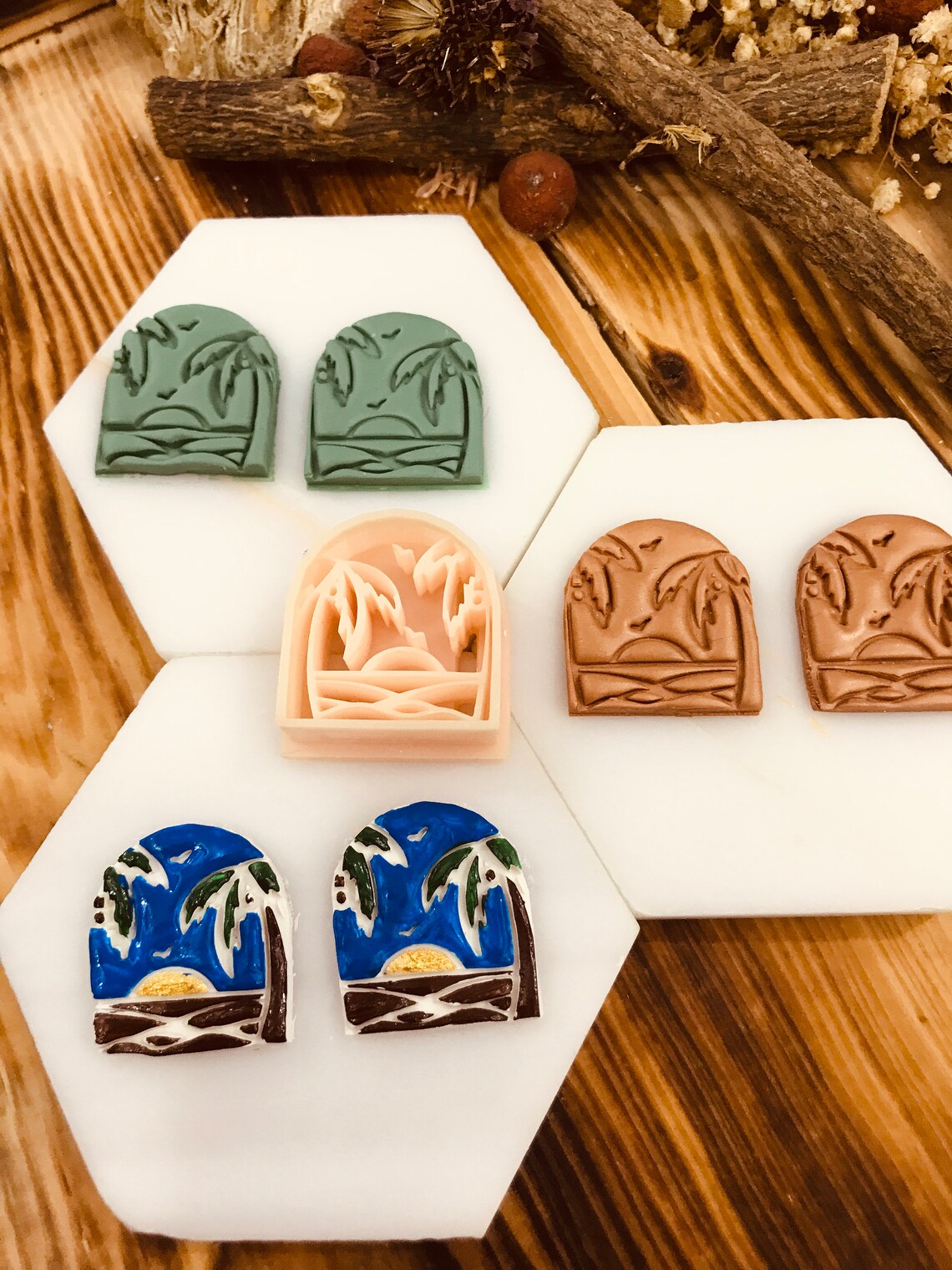 Palm Tree STL File for 3D Printing, Polymer Clay Stamp Stl File, Soap ...