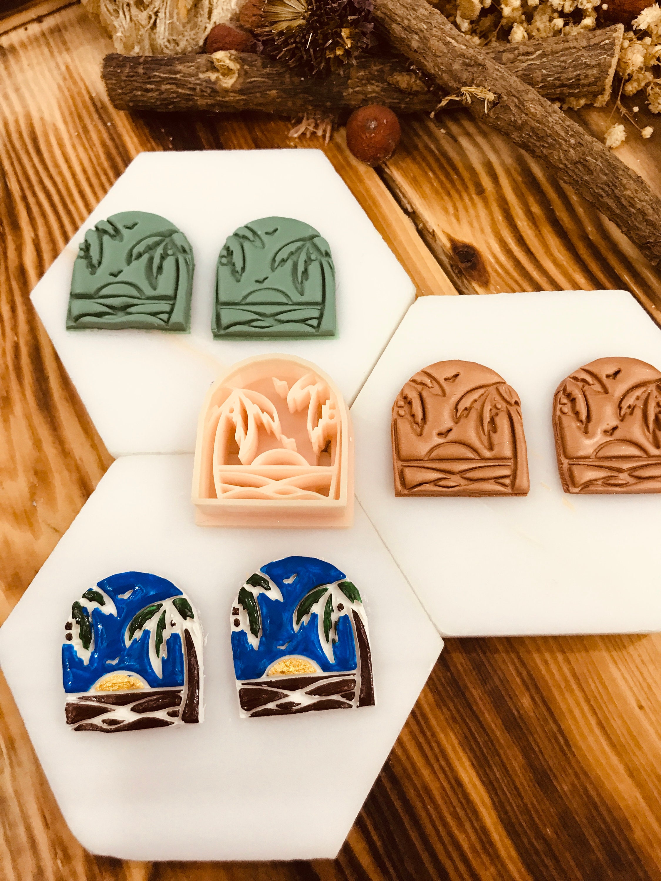 Palm Tree STL File for 3D Printing, Polymer Clay Stamp Stl File, Soap ...