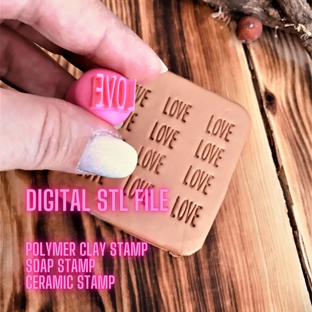 Micro Cutter "love" STL File for 3D Printing, Polymer Clay Stamp Stl ...