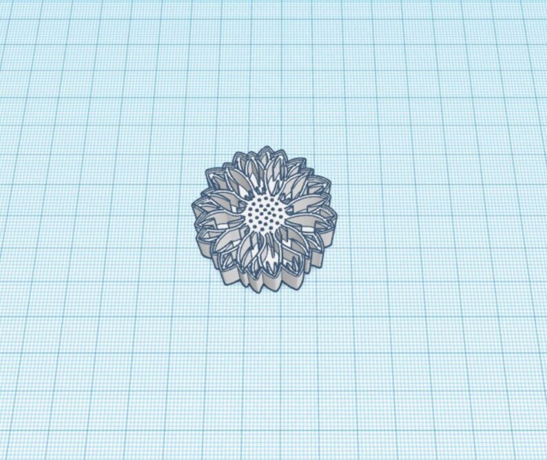 Sunflower Daisy STL File for 3D Printing, Polymer Clay Cutter Stl File ...