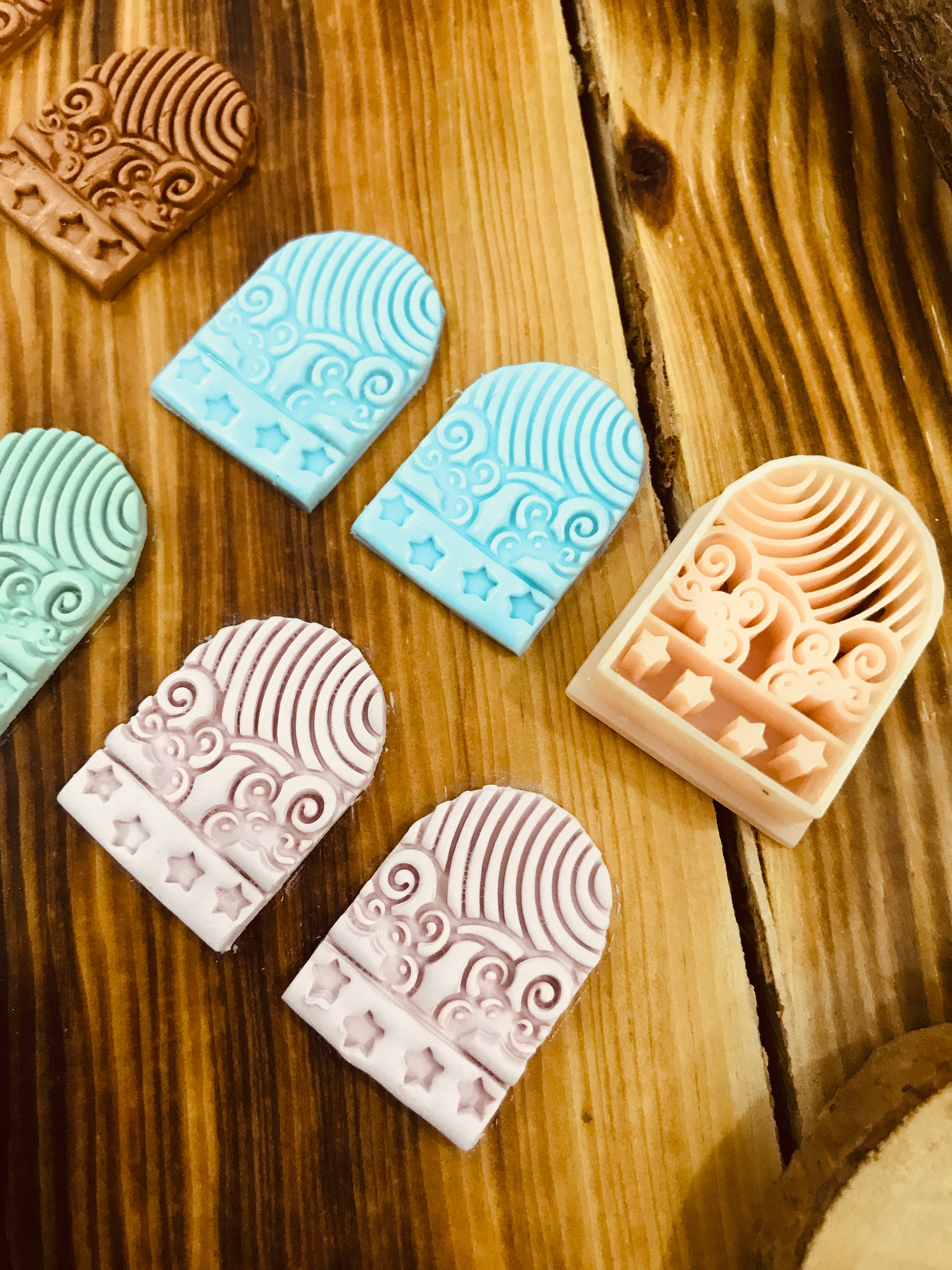 Sea and Star Pattern STL File for 3D Printing, Polymer Clay Stamp Stl ...