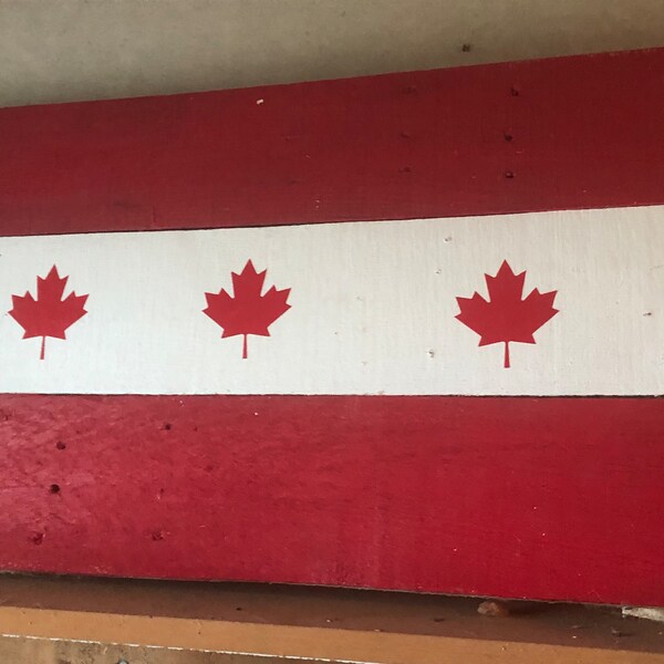 Canadian Rustic Flag - Etsy