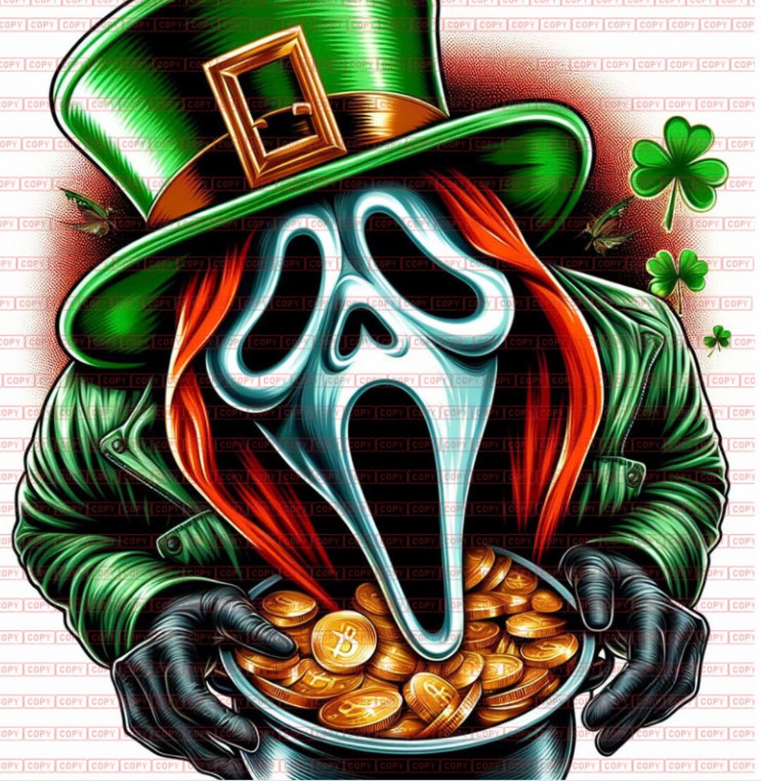 Saint Patricks Day Gost Killer Urban Heart Trap Designs Sublimation ...