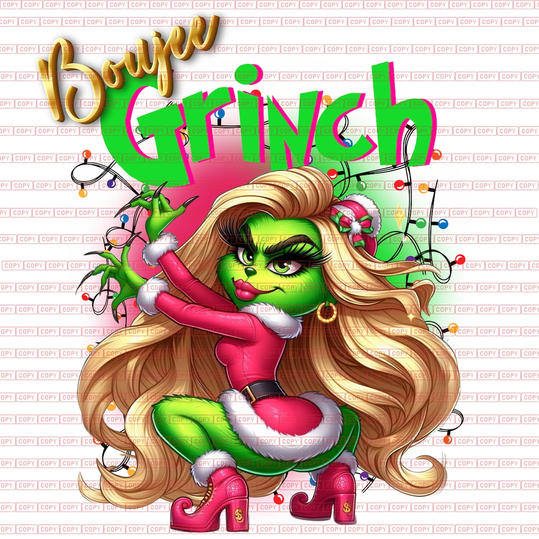 Green Baddie Christmas Mean Grumpy Baddie Troll Xmas Tumbler Instant ...