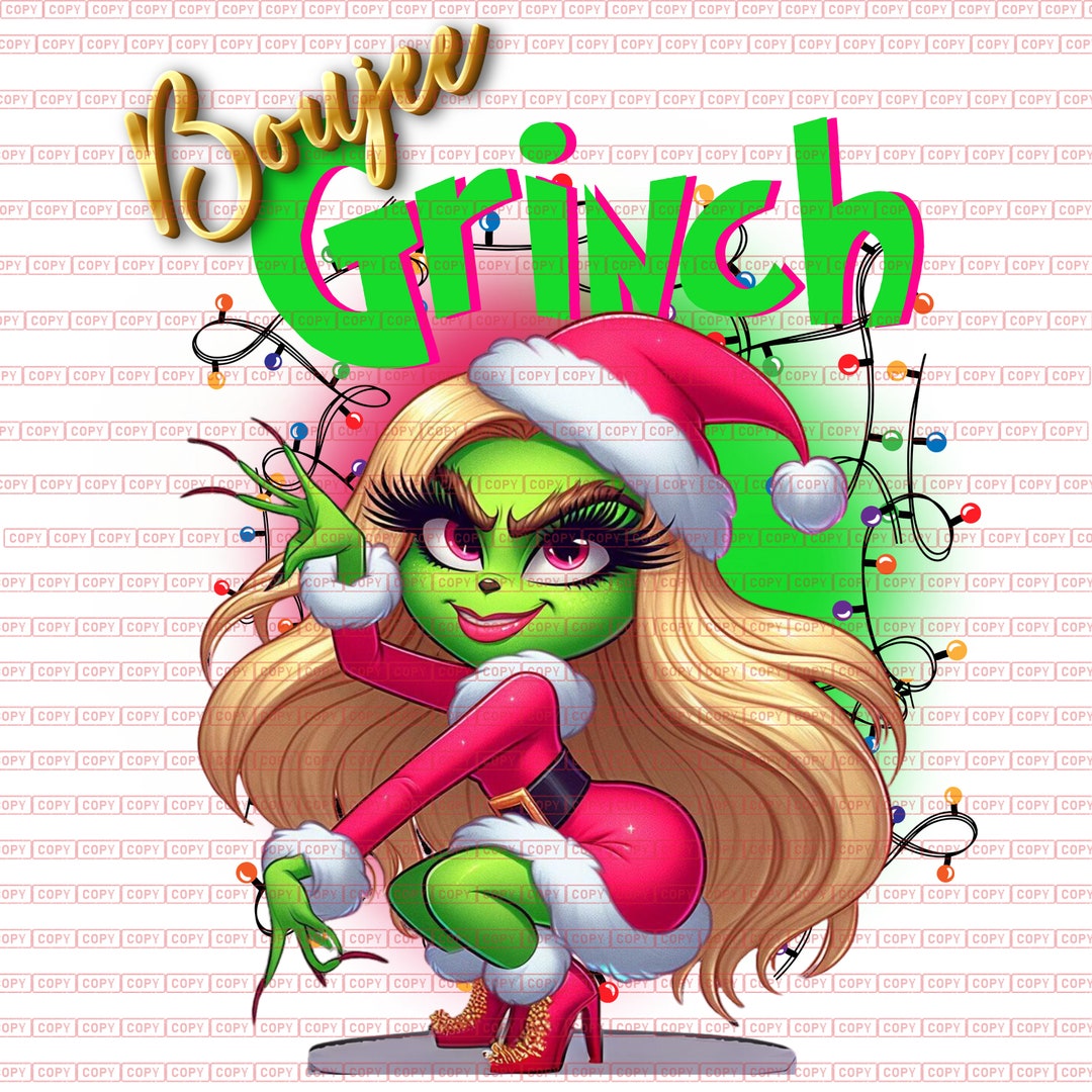 Green Baddie Christmas Mean Grumpy Baddie Troll Xmas Tumbler Instant ...