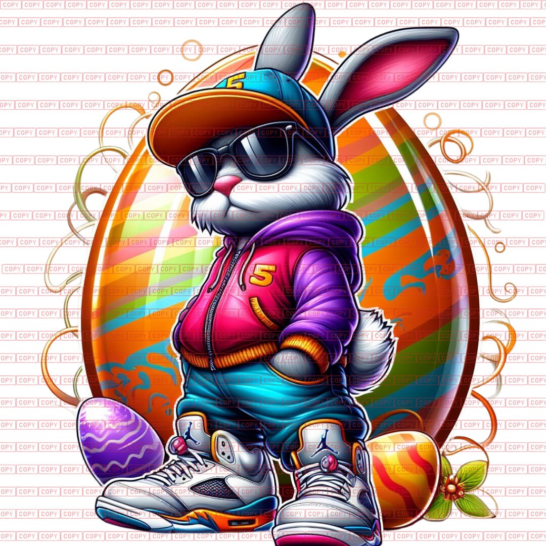 Hip Hop Hood Bunny Easter Urban Trap Designs Sublimation Instant ...