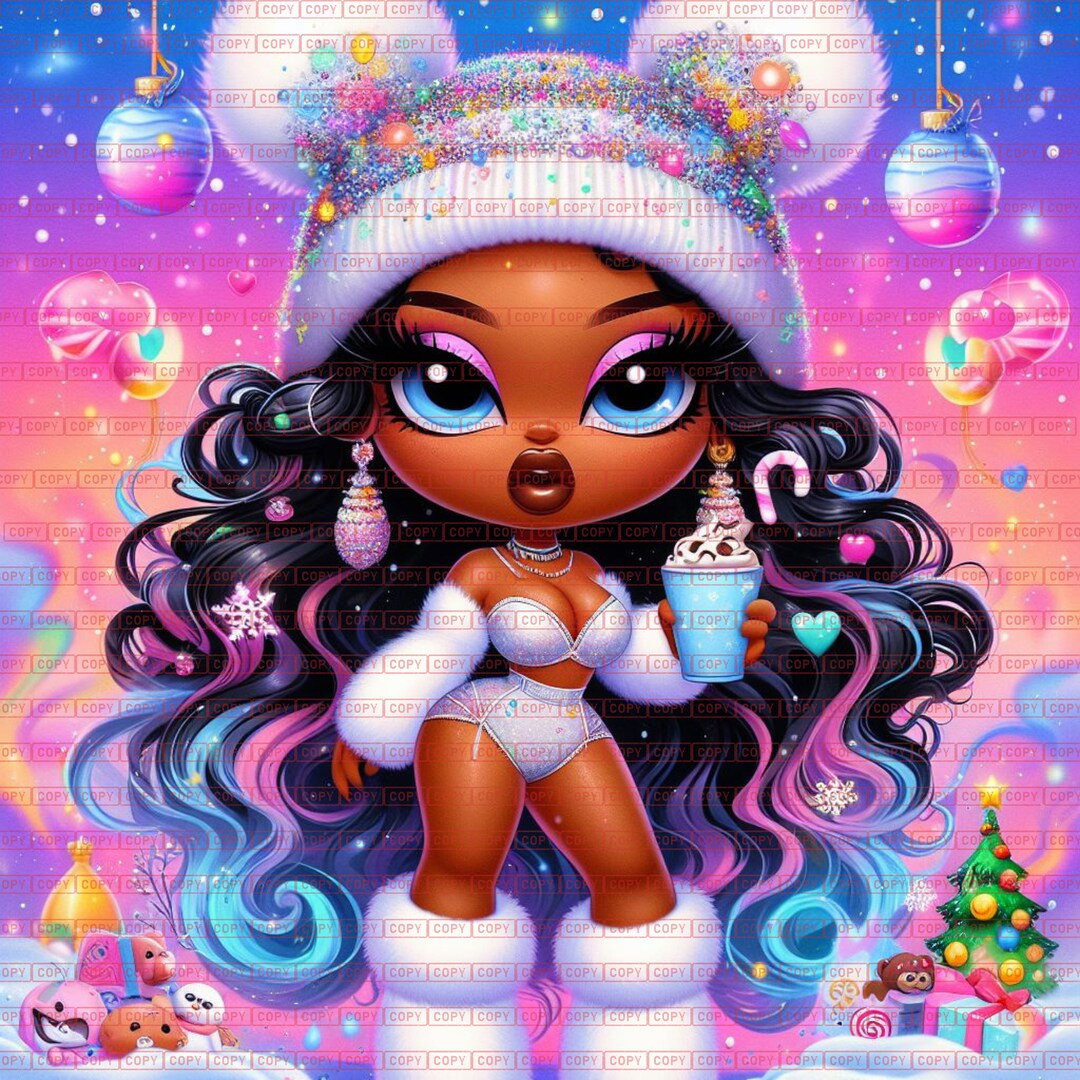 Baddie Winter Christmas Baddie Xmas T-shirt Instant Digital Download ...