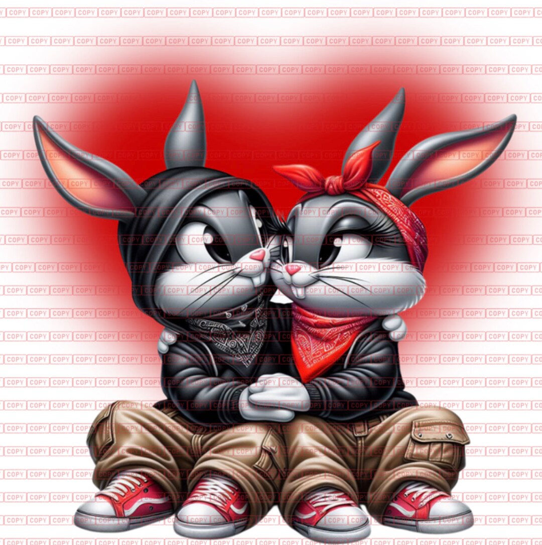 Bunny Love Urban Heart Trap Designs Sublimation Instant Digital ...