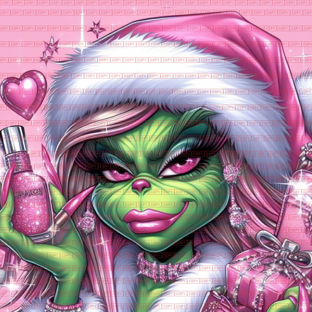 Green Baddie Christmas Mean Grumpy Baddie Troll Xmas Tumbler Instant ...