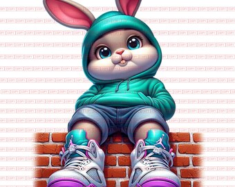 Hip Hop Hood Bunny Easter Urban Trap Designs Sublimation Instant ...