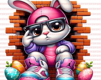 Hip Hop Hood Bunny Easter Urban Trap Designs Sublimation Instant ...