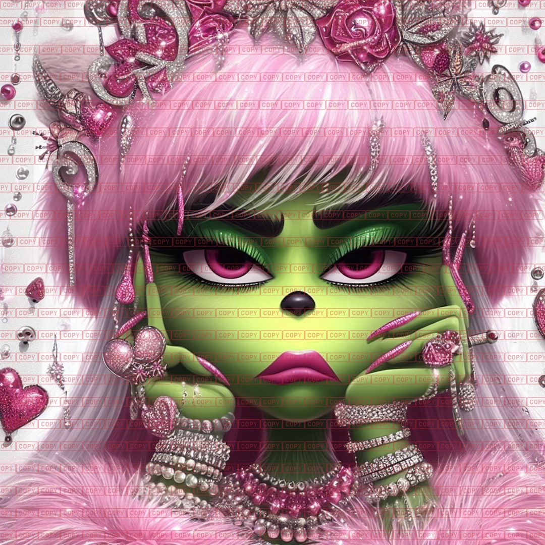 Green Baddie Christmas Mean Grumpy Baddie Troll Xmas Tumbler Instant ...