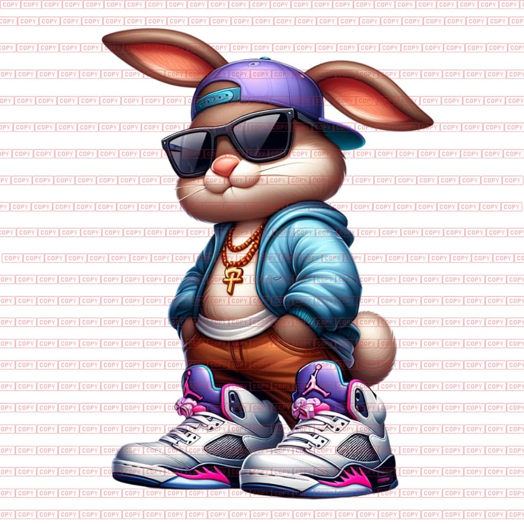 Hip Hop Hood Bunny Easter Urban Trap Designs Sublimation Instant ...